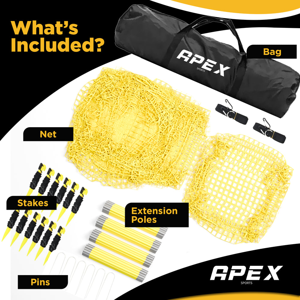 Apex Sports Portable Baseball Batting Cage (22x12x8 ft) – Heavy-Duty ...