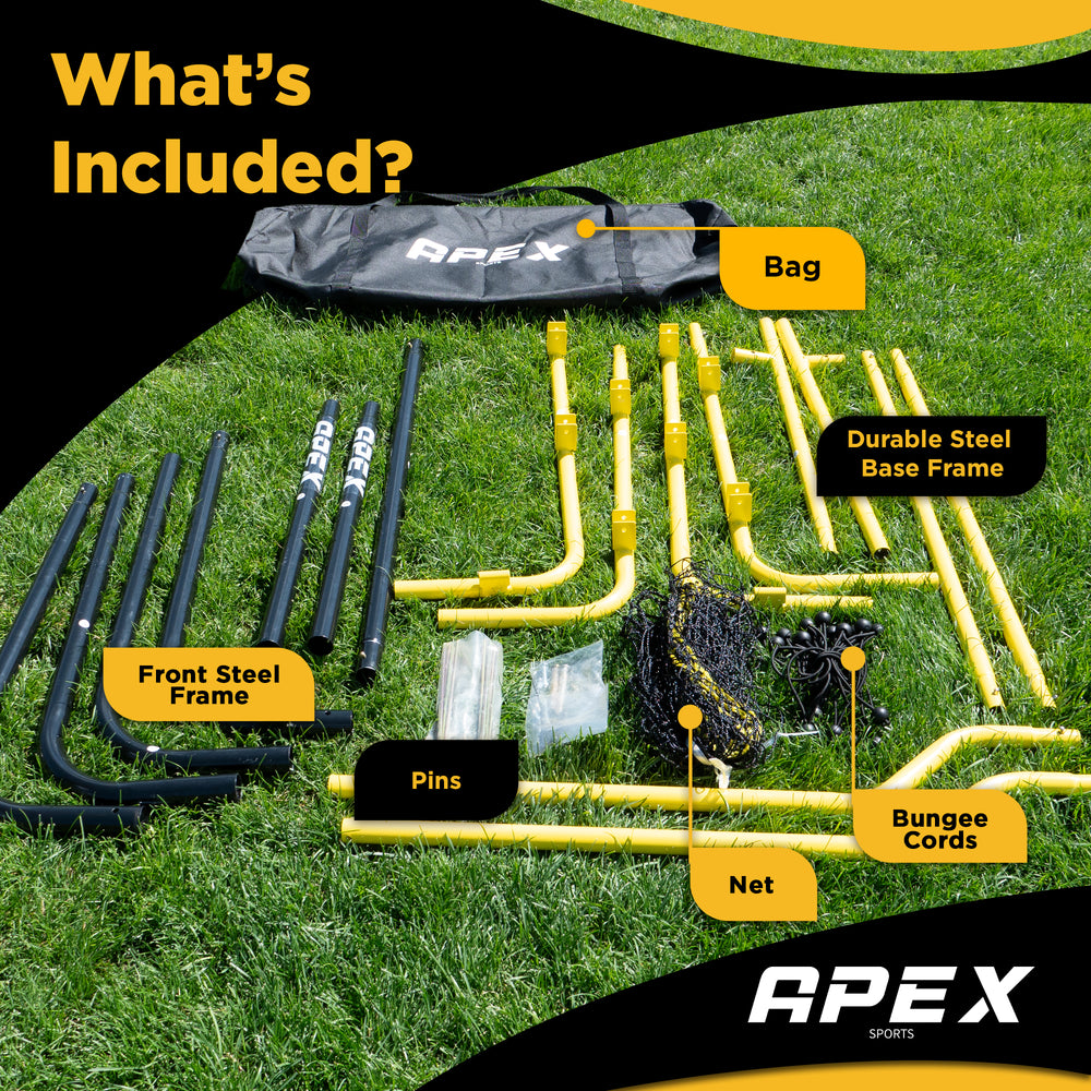 Apex Sports Adjustable Baseball Rebounder Net (4.5x4 ft) – High-Tension ...